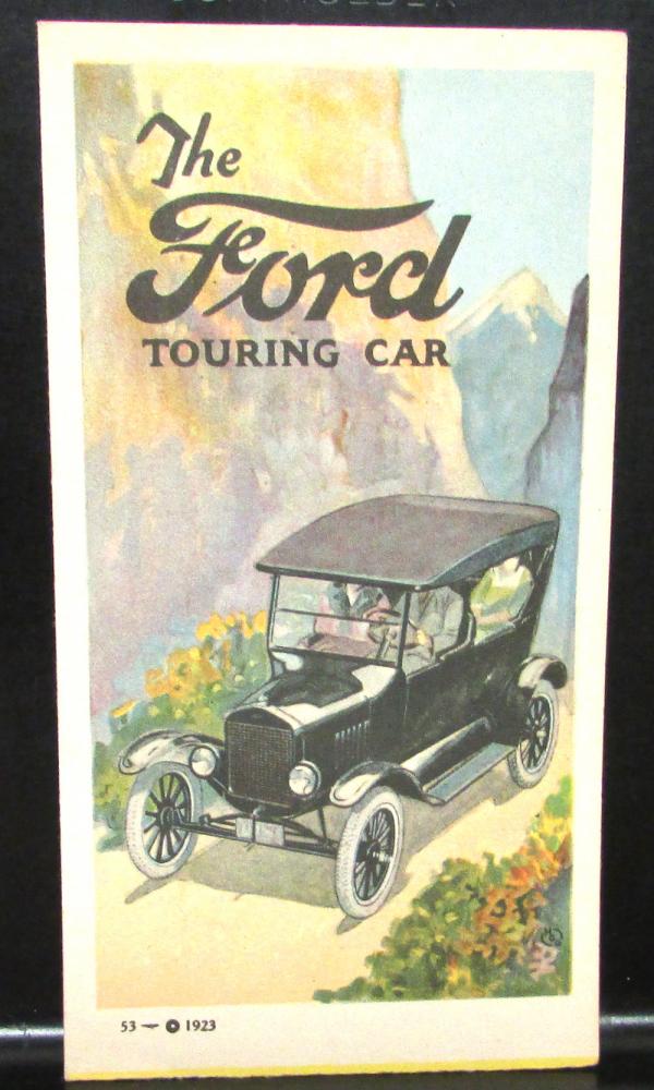 Original 1923 Ford Dealer Color Pocket Sales Brochure Touring New Ford ...