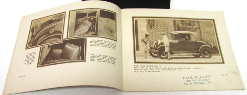 Original 1928 Ford Dealer Sales Brochure Full Line New Kind Of Motor ...