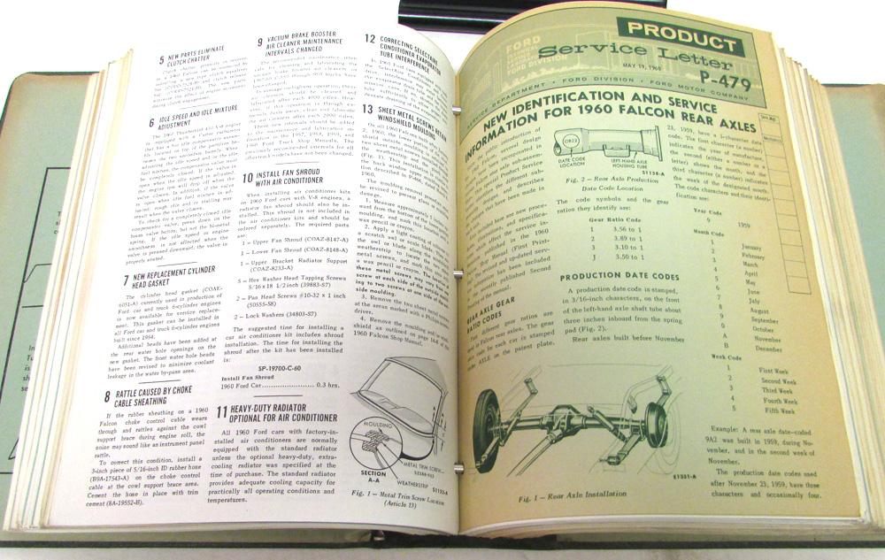 Original 1953-1962 Ford Dealer Technical Service Bulletins Letters Car ...