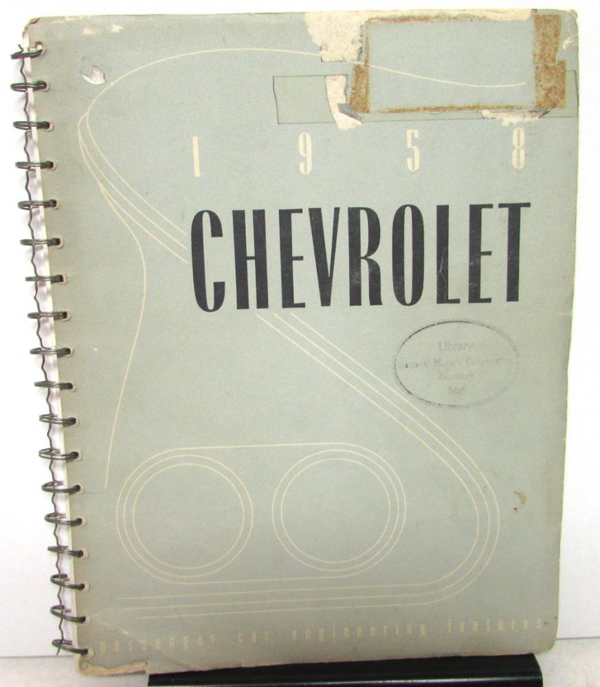 Original 1958 Chevrolet Dealer Passenger Car Engineering Features Album ...