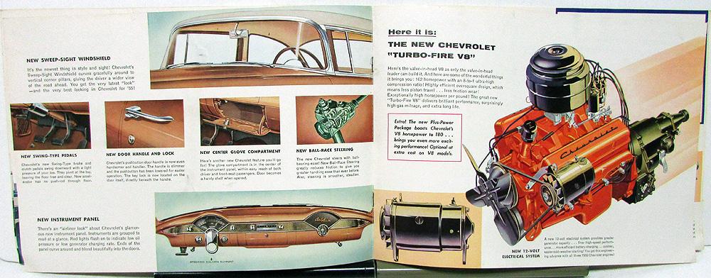 1955 Chevrolet Belair One Fifty Two Ten V8 Six Color Sales Brochure ...