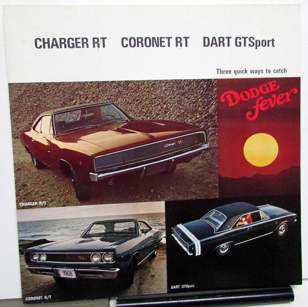 Mopar 1968 Dodge Hi Performance Brochure Scat Pack Charger Coronet RT ...