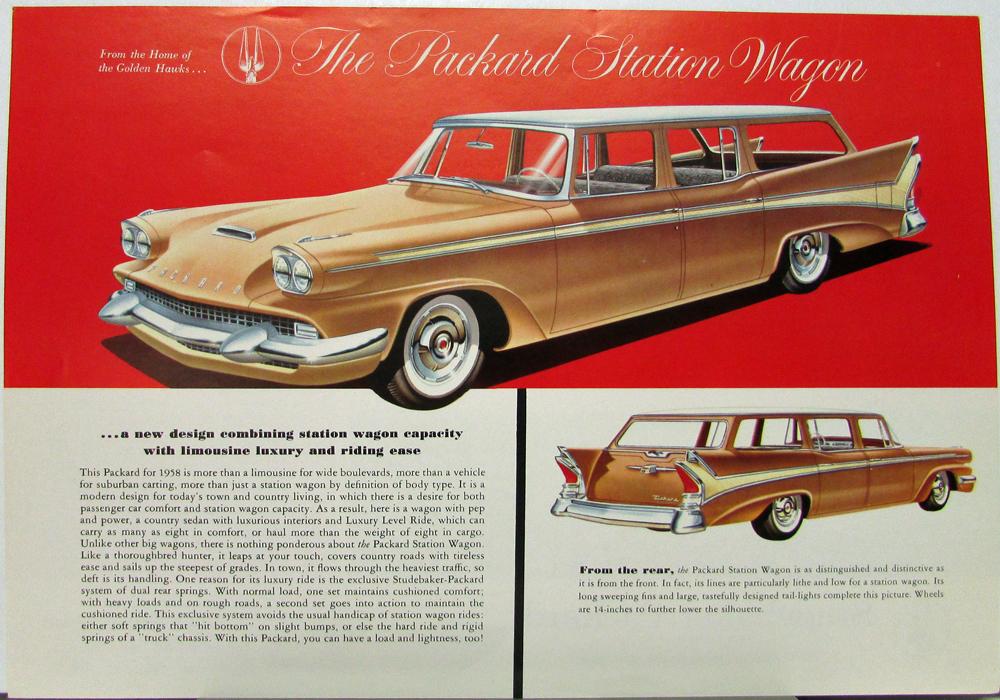 1958 Studebaker Packard Station Wagon Color Data Sheet Original