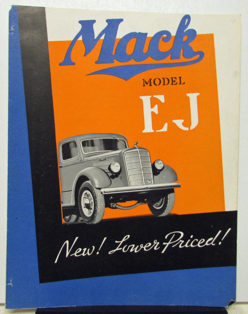 1937 Mack Truck EJ Model Sales Brochure