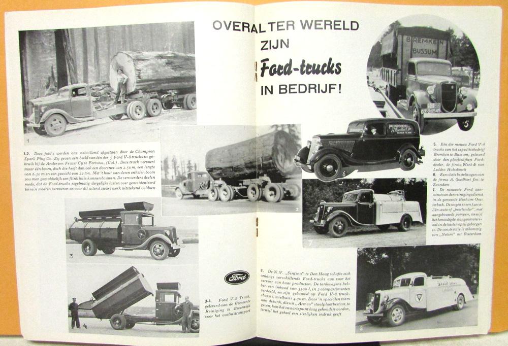 1936 Ford Wereld World Dutch Text Foreign Mkt Mag Nov No 22 Car Truck ...