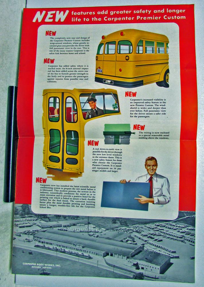Vintage Carpenter Premier School Bus Dealer Sales Brochure Chevrolet ...