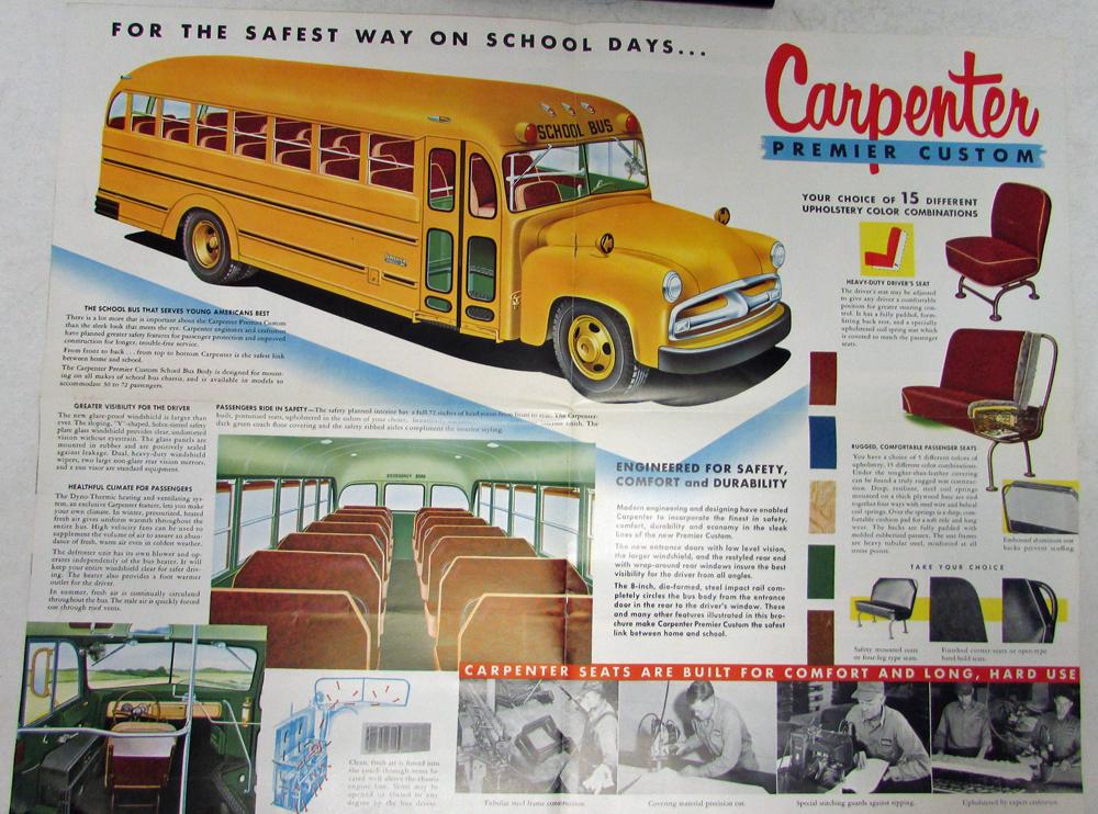 Vintage Carpenter Premier School Bus Dealer Sales Brochure Chevrolet ...