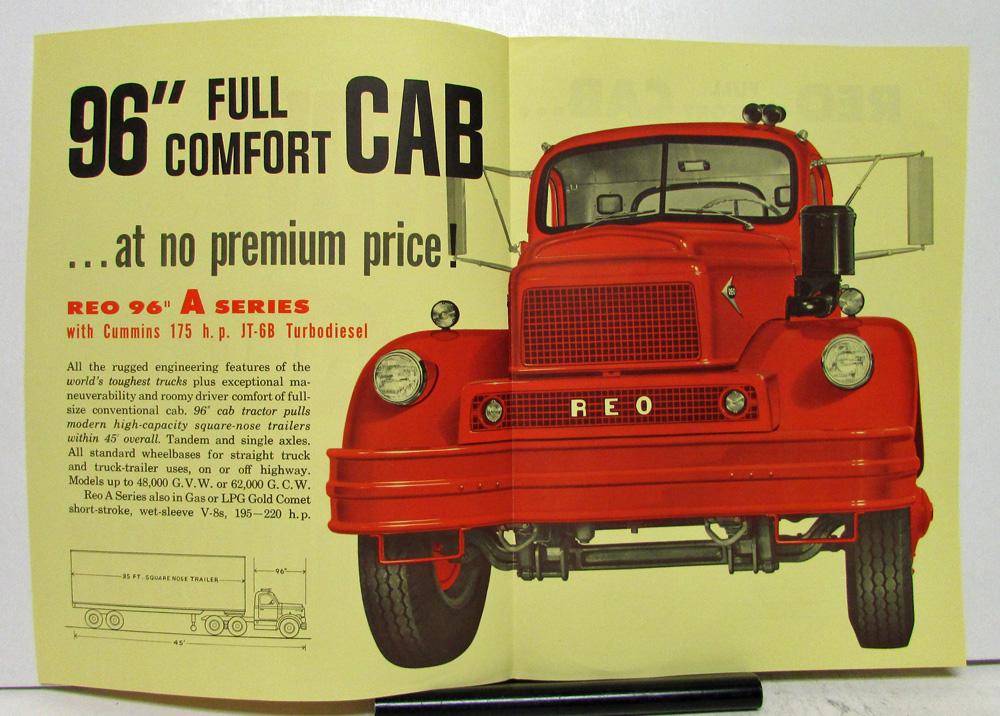 1950 REO Truck Model A Series Sales Brochure Features 96 inch Cab