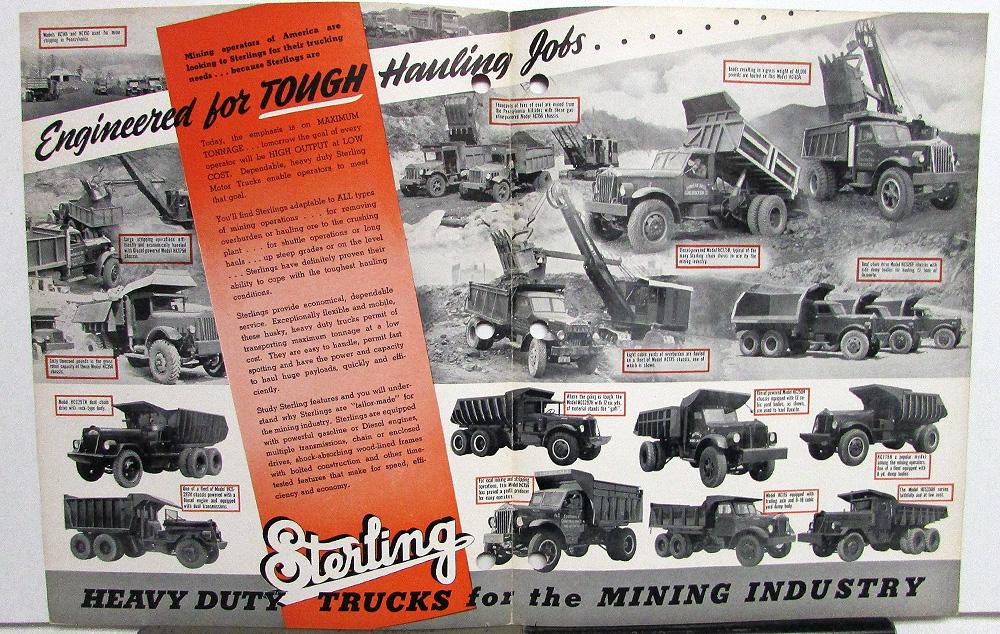 1948 1949 1950 Sterling Truck Model HC & HCS Sales Brochure For Mining ...