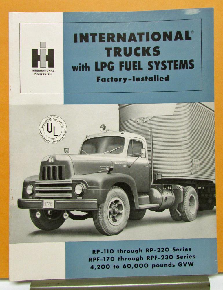 1955 International IHC Truck Models RP & RFP Brochure LPG Fuel