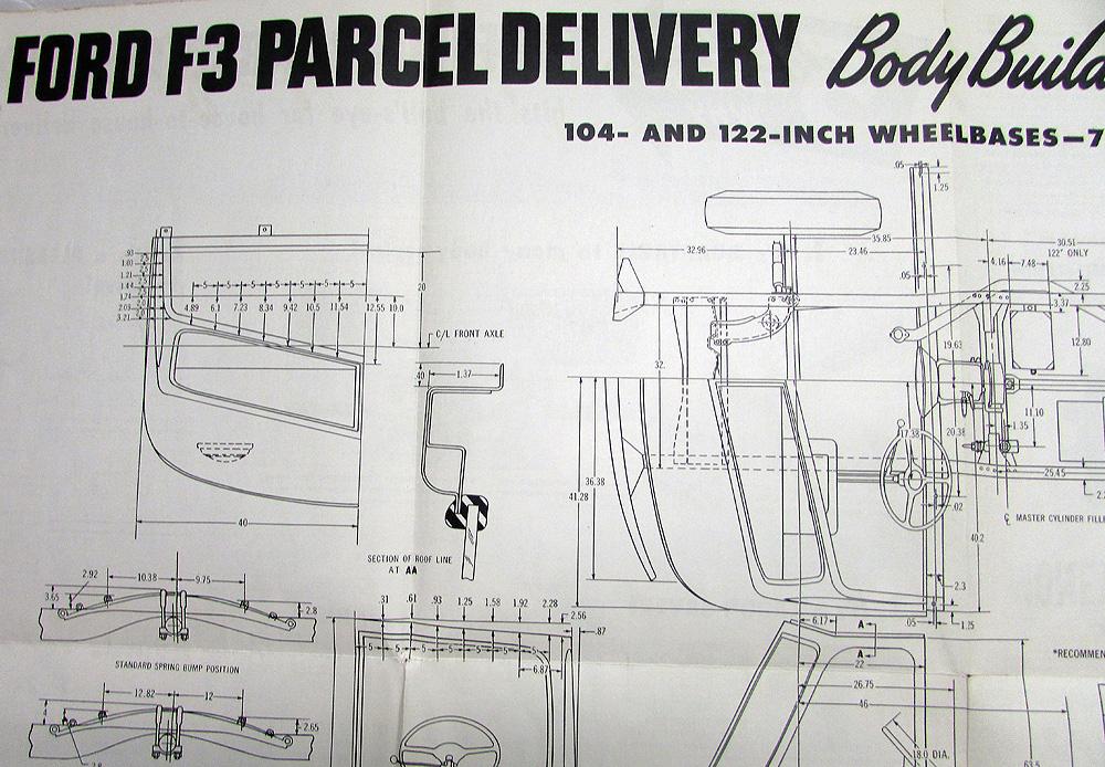 1949 Ford Truck Model F 3 Parcel Delivery Sales Folder Original Large ...