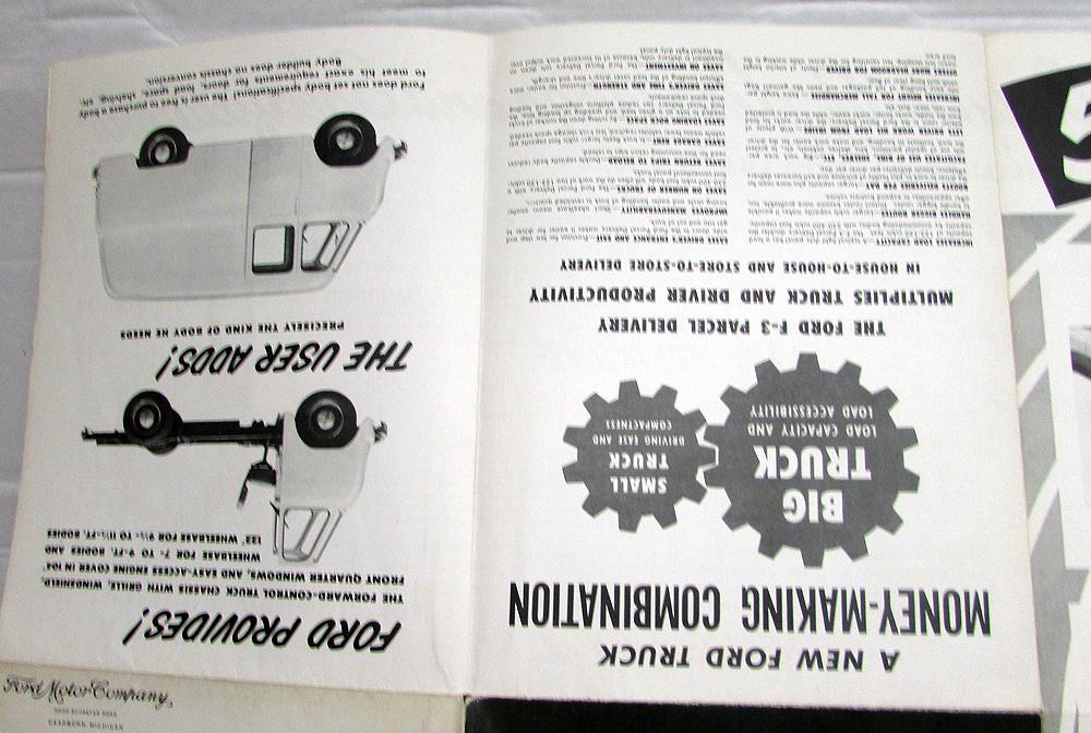 1949 Ford Truck Model F 3 Parcel Delivery Sales Folder Original Large ...
