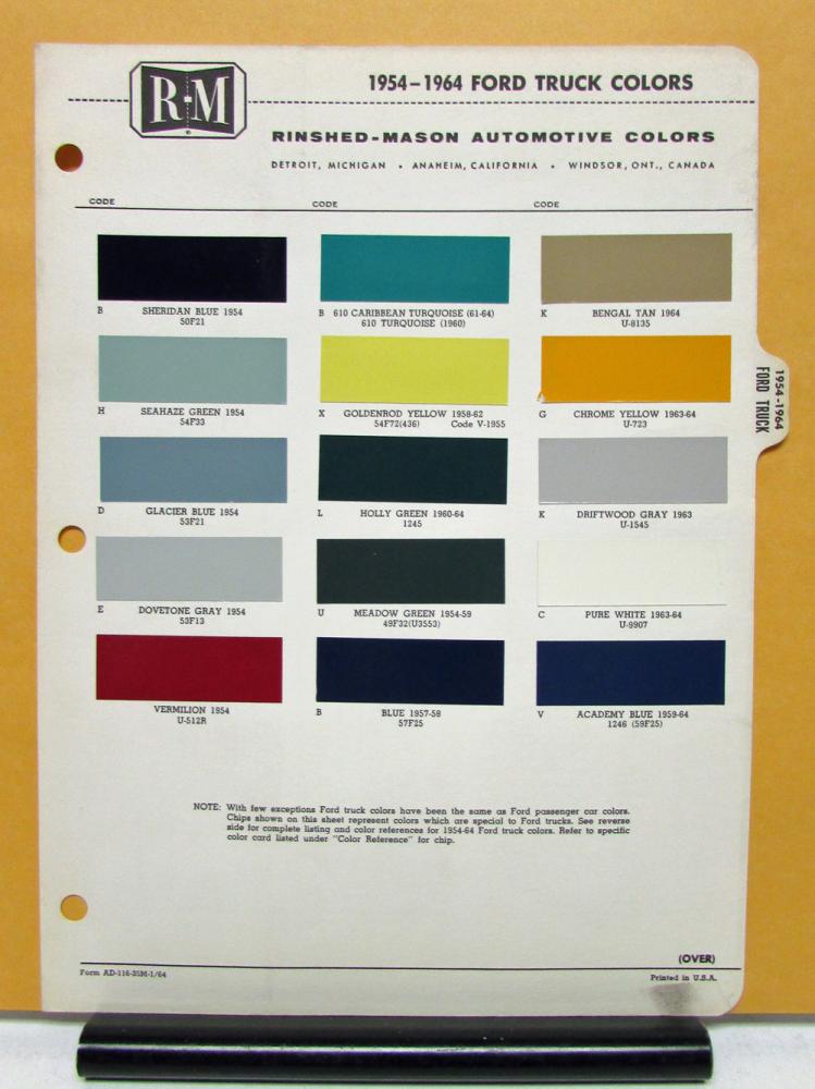 1955 Ford Truck Color Chart 1955 Ford F100 | GAA Classic Cars