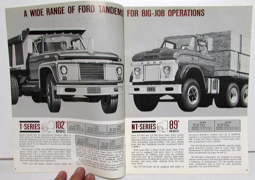 1965 Ford Gas Tandem Axle Trucks T CT NT HT 700 750 800 850 950 Sales ...