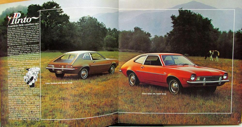 1972 Ford Pinto Sedan Runabout Luxury Decor Group XL Sales Brochure ...