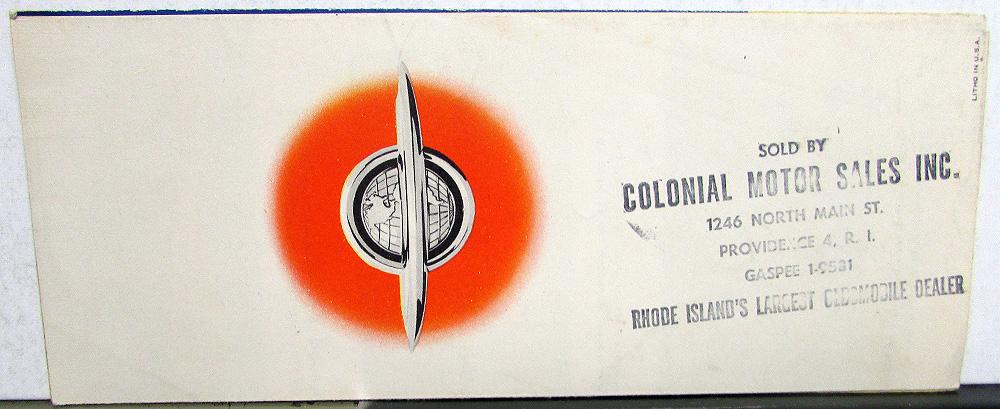 1952 Oldsmobile Autronic Eye Automatic Headlight Control Sales Folder ...