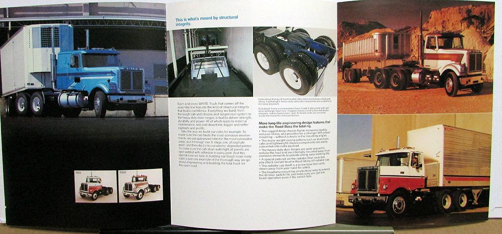 1982 White Truck Model Road Boss Practical Beauty Sales Folder