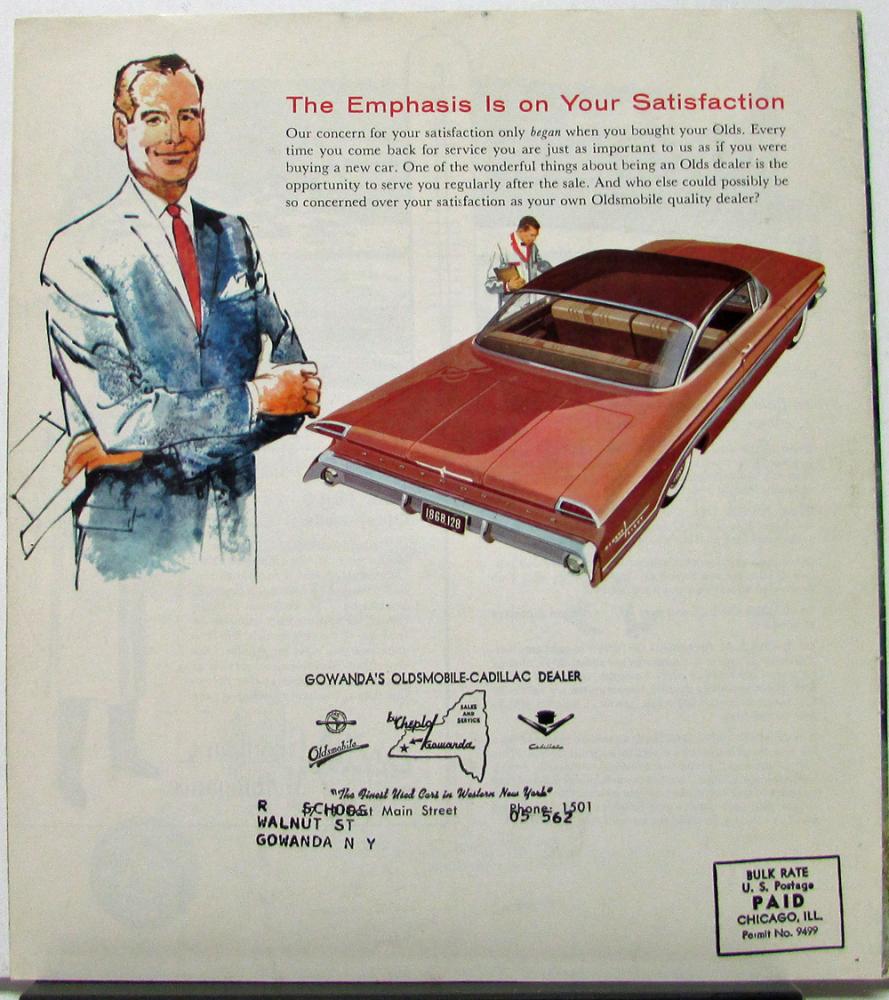 1959 Oldsmobile Rocket Circle Magazine Seasons Greetings Issue With ...