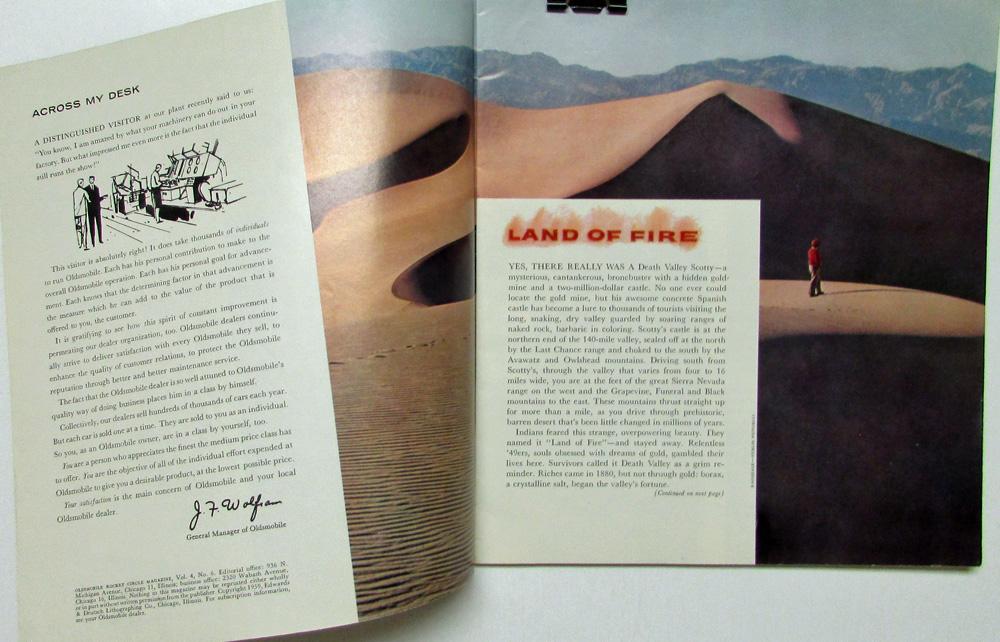 1959 Oldsmobile Rocket Circle Magazine Seasons Greetings Issue With ...