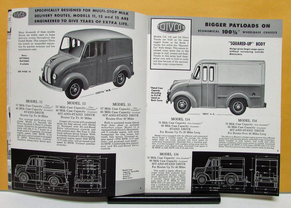 1959 DIVCO Truck Model 11 13 15 114 134 154 214 334 374 41 51 Sales ...
