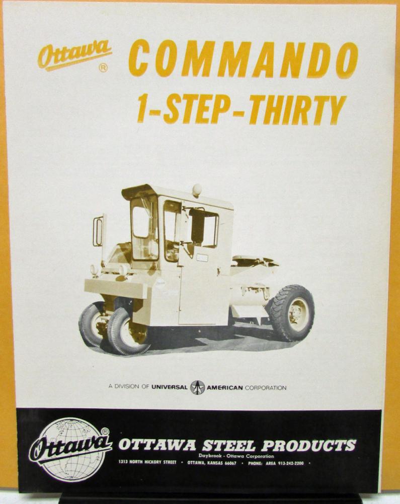 1968 Ottawa Truck Model Commando 1 Step Thirty Specifications & Price Sheet