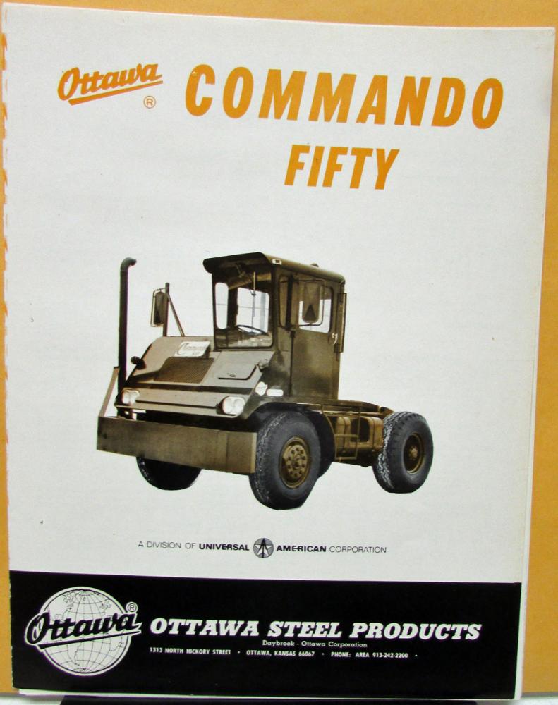 1968 Ottawa Truck Model Commando Fifty Specifications & Price Sheet