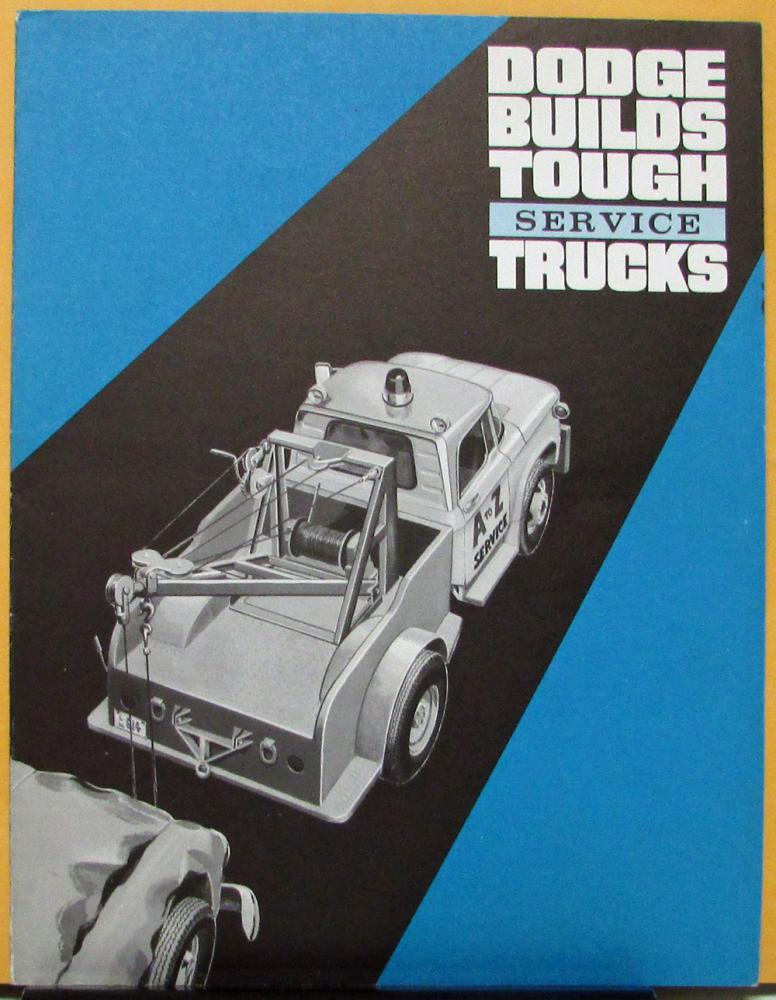 1964 Dodge Service Trucks D W & WM Model Sales Brochure Original Wrecker
