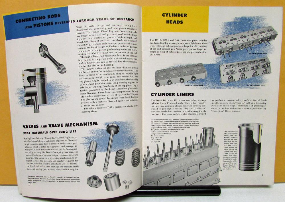 Vintage Caterpillar Dealer Diesel Engines Sales Brochure D 318 315 311 Rare