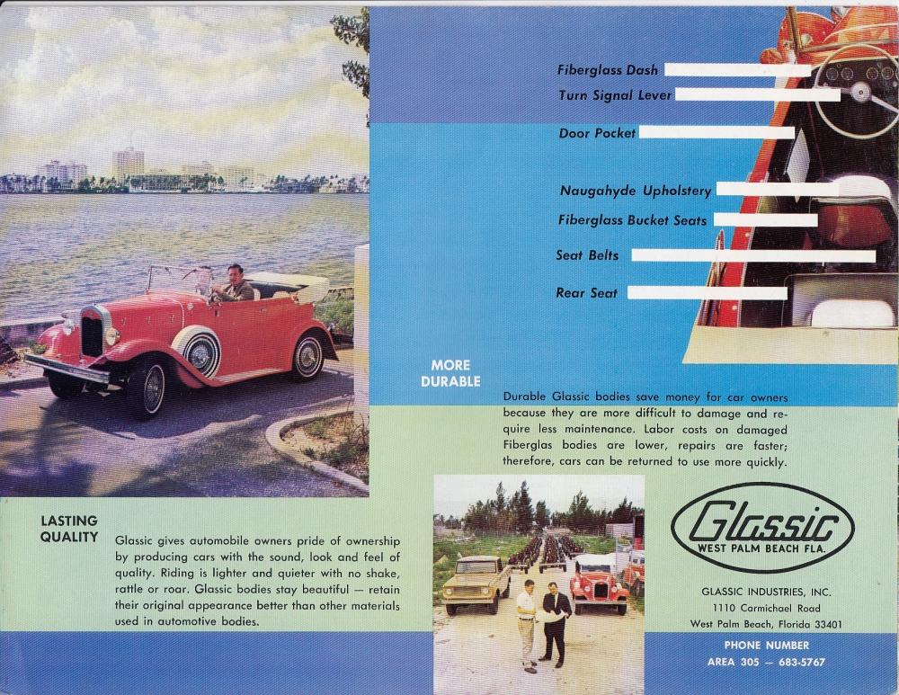 Glassic W Palm Beach FL Brochure Contemporary Repro Classic 1930 Car ...