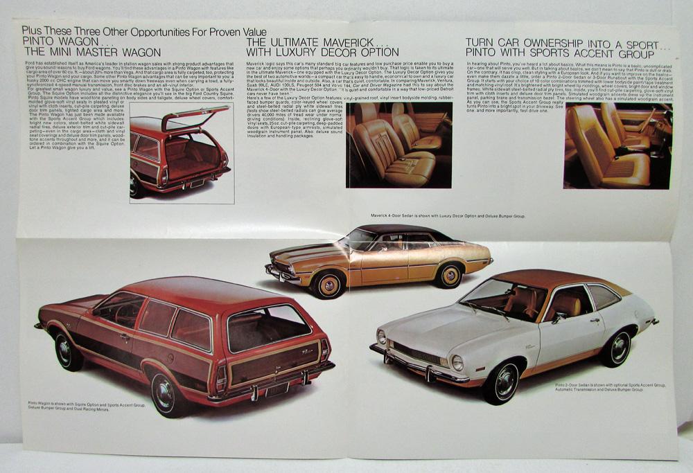 1973 Ford Pinto & Maverick Sales Brochure Two Special Opportunities for You