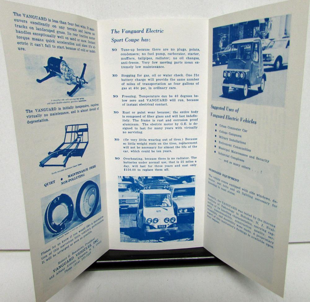 1974 Sebring Vanguard Electric Vehicle CitiCar Sport Coupe Dealer Sales Kit