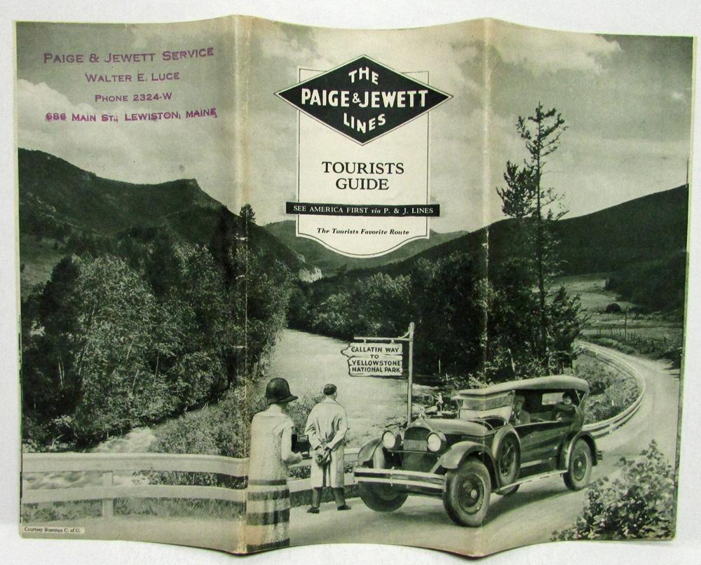 1925-1927 Paige & Jewett Lines Tourist Guide