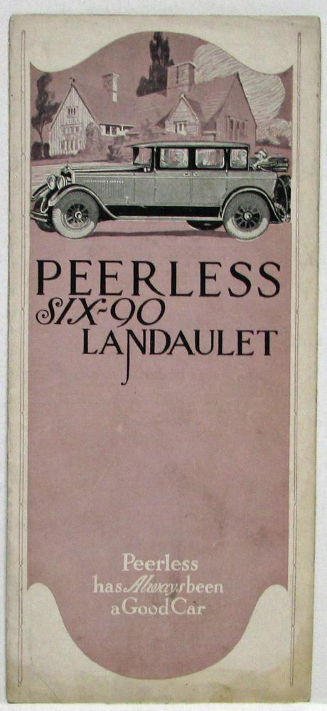 1927 Peerless six 90 Landaulet Sales Folder Original