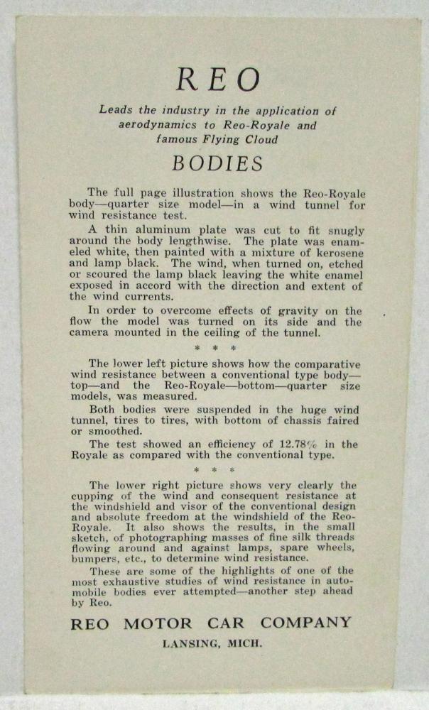 1930-1931 REO Bodies Sales Brochure