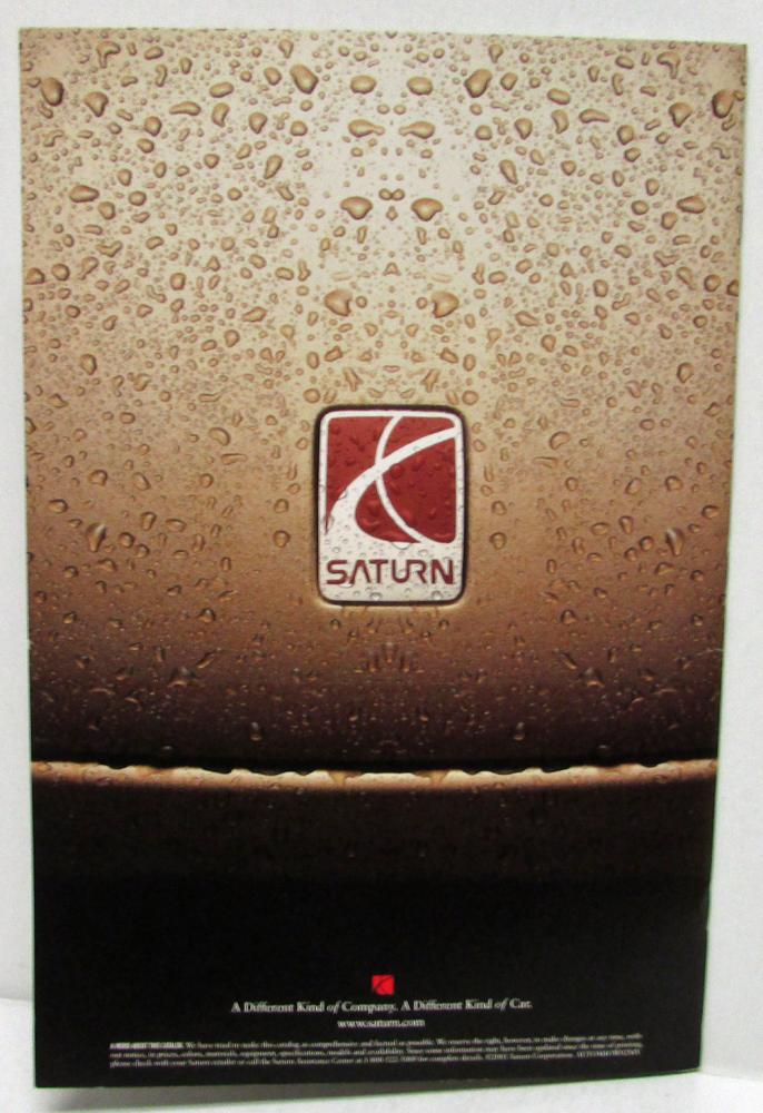2001 Saturn Full Line Sales Brochure Vue L-Series S-Series