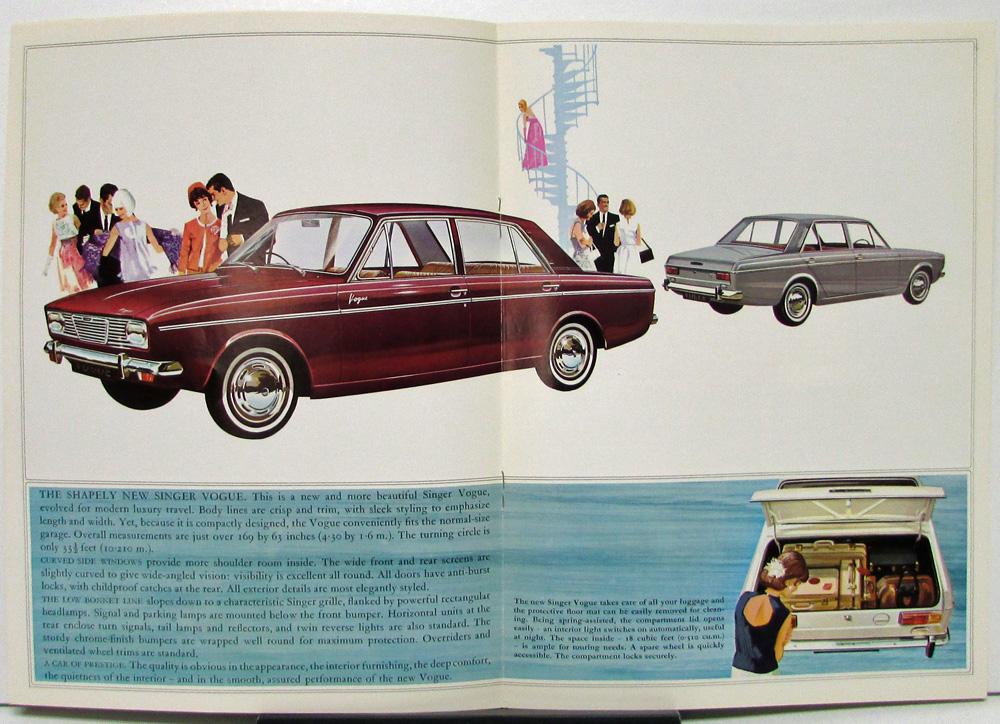 1967 Singer Vogue Chysler Rottes Import Automobile Color Sales Brochure