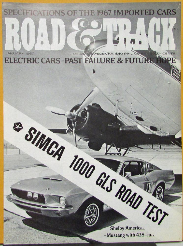 1967 SIMCA 1000 GLS Road Test Article From Road & Track Article ...