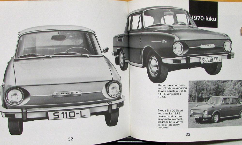1947 To 1989 Skoda History Book Printed in Finnish Text Color Original