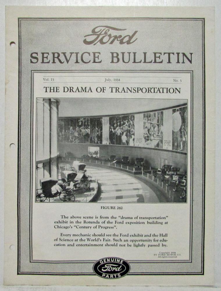 1934 Ford Service Bulletin Vol 15 No 5 July