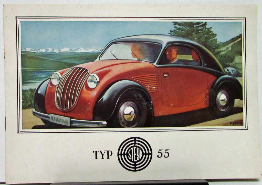 1938 Steyr Typ 55 German Text Sales Brochure Original