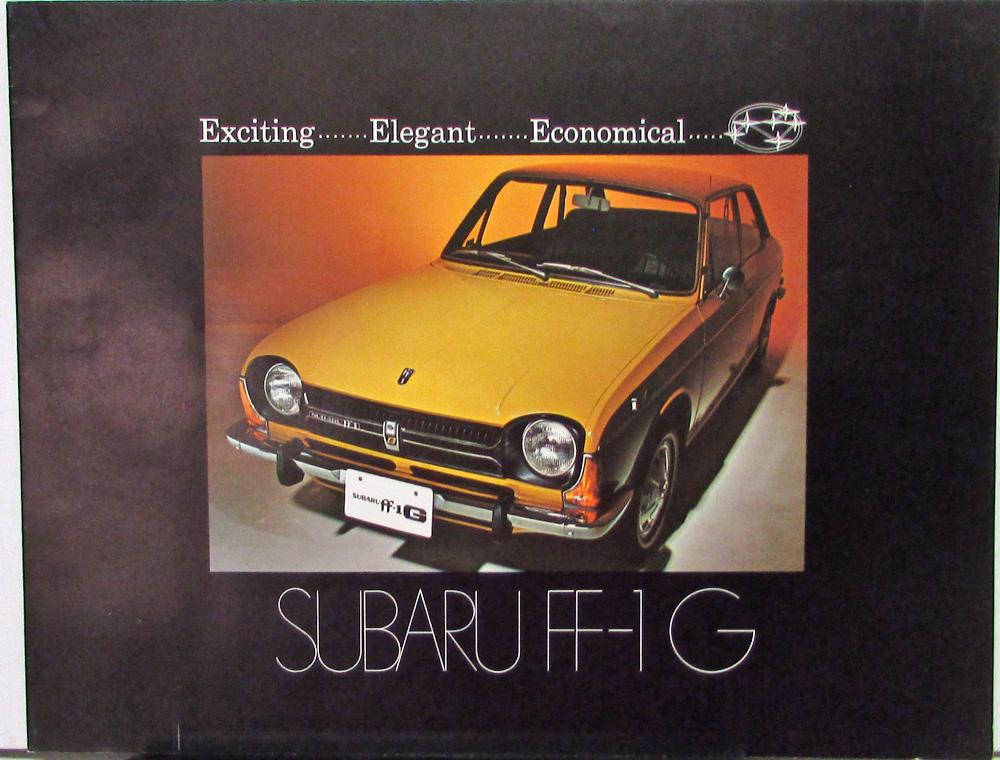 1971 1972 Subaru FF1 1300 G & 1100 Models Color Sales Folder Original