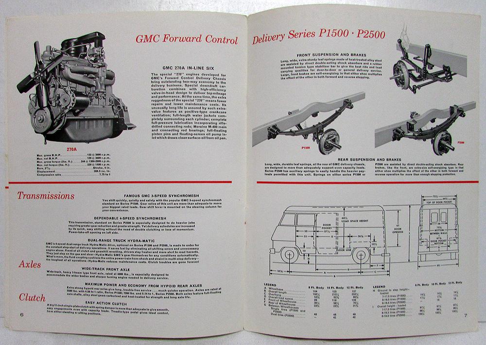 1960 GMC Forward Control Delivery Models Jr Van and P 1500 & 2500 Sales ...