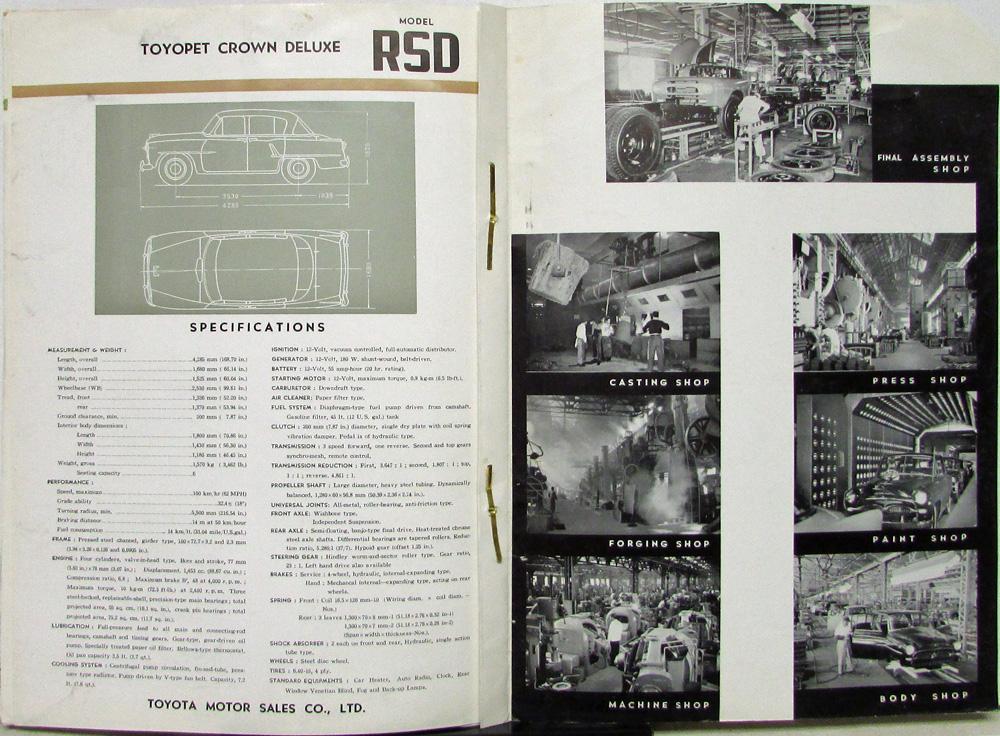 1960 1961 Toyota & Toyopet Land Cruiser & Truck & Car Data Sheets Eng ...