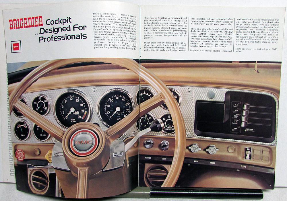 1978 GMC Brigadier 9500 Series Short Conventional Truck Sales Brochure ...