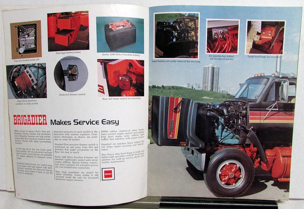 1978 GMC Brigadier 9500 Series Short Conventional Truck Sales Brochure ...