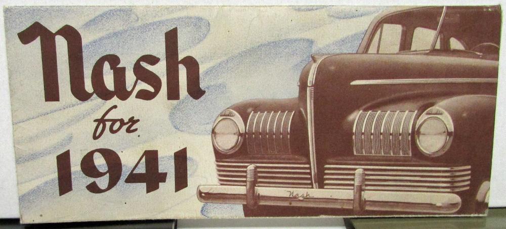 1941 Nash Dealer Sales Brochure Folder 3 Series 17 Beautiful Models ...