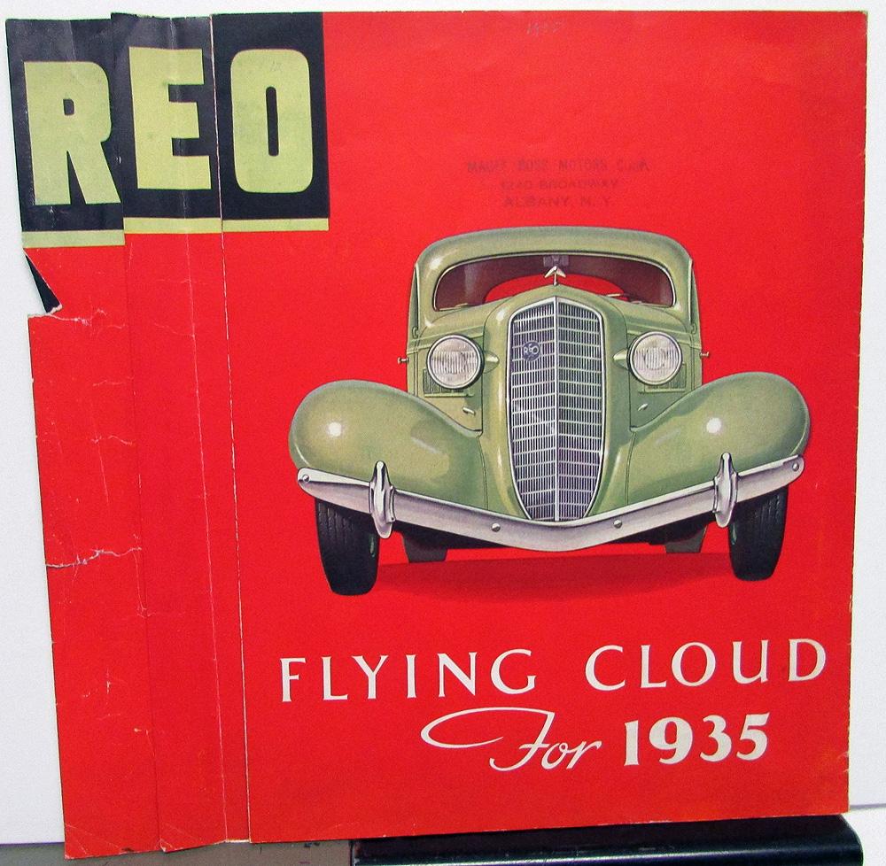 1935 REO Flying Cloud Color Sales Folder ORIGINAL Brochure DeLuxe Standard