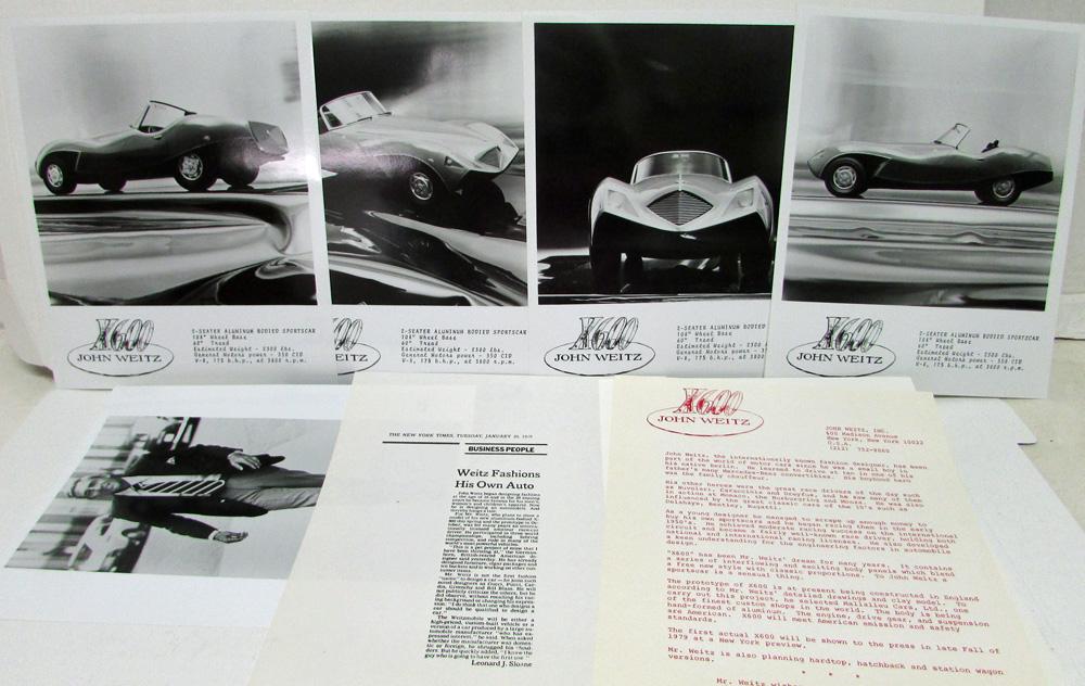 1979 X600 John Weitz Auto Glossy BW AD Photos & Text Pages Original