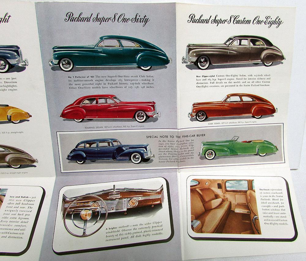 1942 Packard Special Custom Super Six Eight Clipper Sales Brochure ...