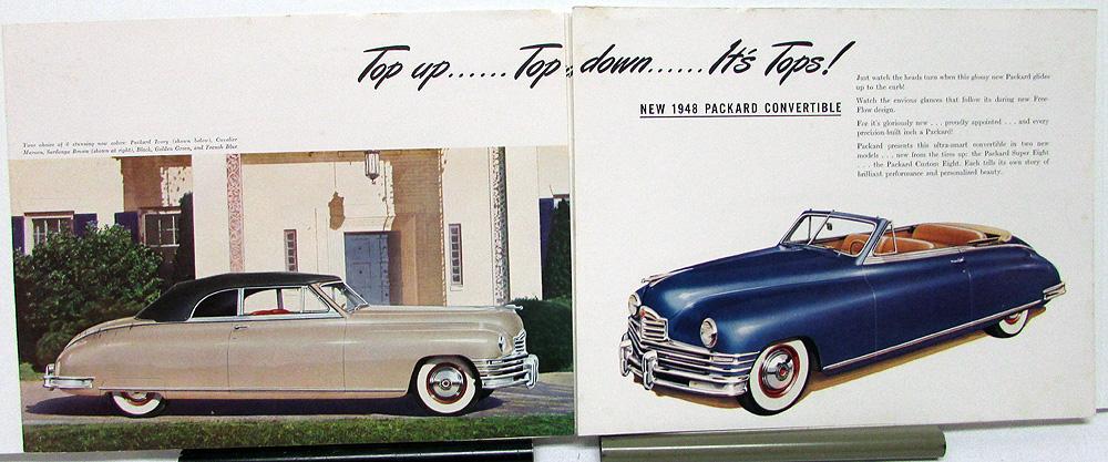 1948 Packard Super Eight Custom Eight Convertible Dealer Sales Brochure ...